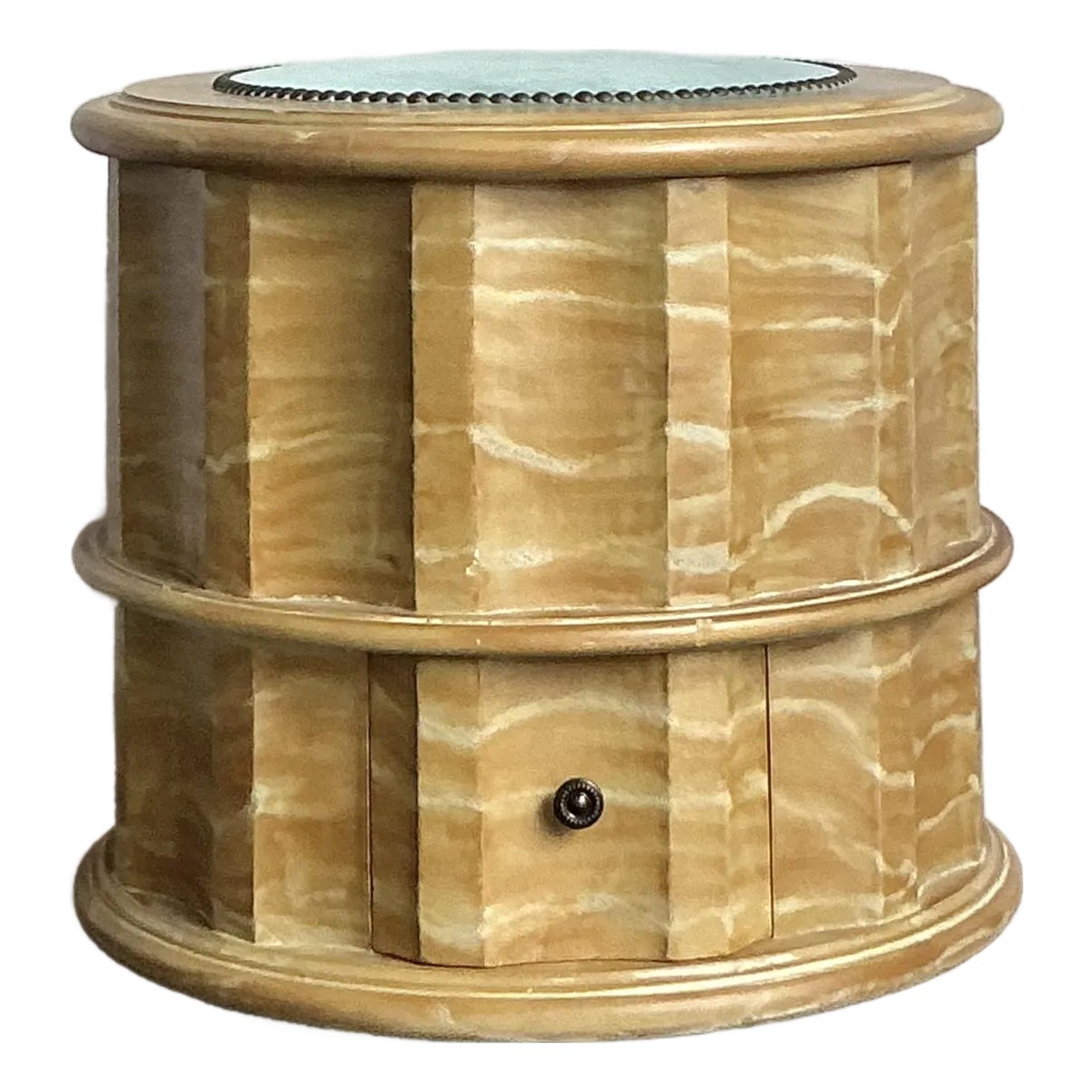 Vintage Regency Hand Painted Column Low Stool | Chairish