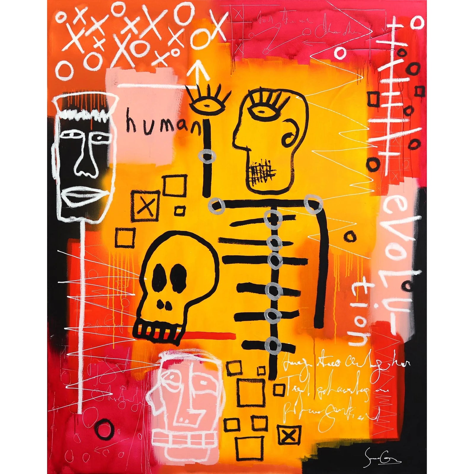 'Human Evolution 2'' Original Artwork by Soren Grau | Chairish