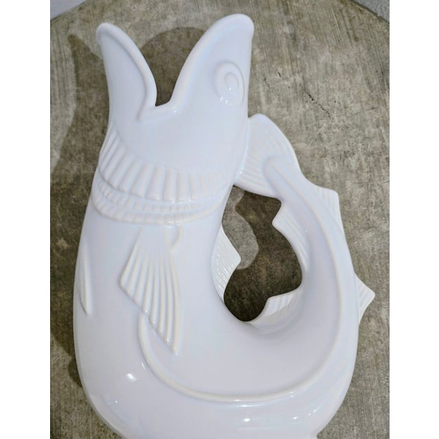 Vintage White “Gurgling Cod” Fish Pitcher – Made in England for Shreve ...