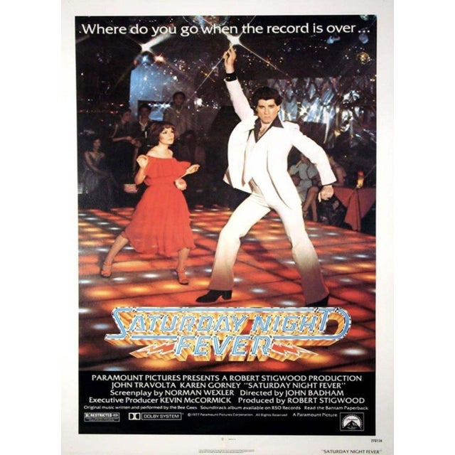 1977 Saturday Night Fever Poster | Chairish