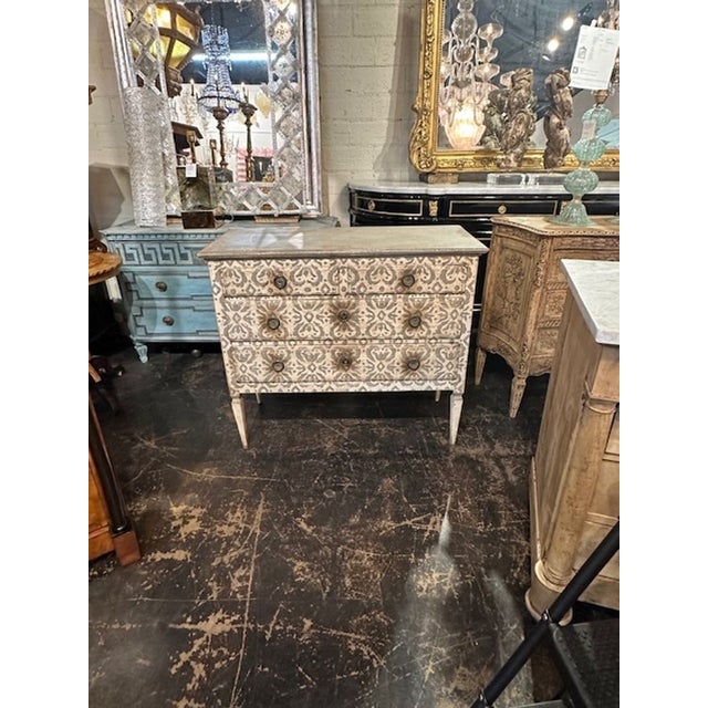 Mid 20th Century Hand-Painted Italian Chest | Chairish