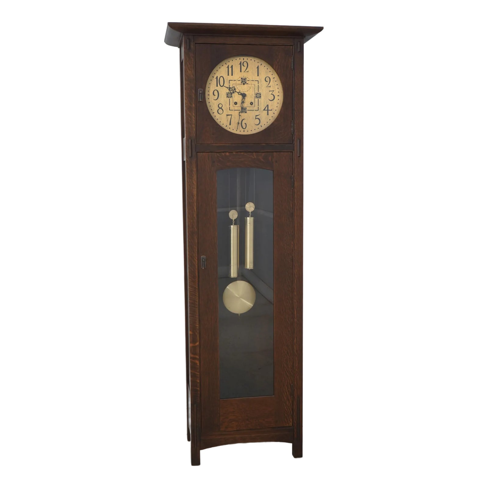 Stickley Mission Oak Arts & Crafts Grandfather Clock | Chairish