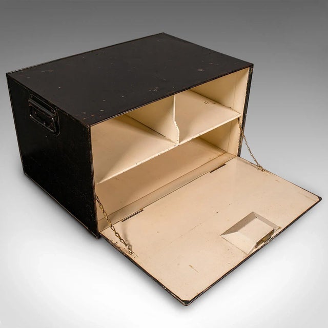 1920's Antique Fall Front Deed Box | Chairish