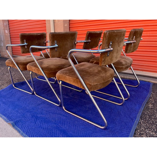 Set of Six Art Deco Dining Chairs by Gilbert Rohde for Troy Sunshade ...
