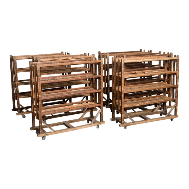 Early 20th Century French Rolling Shoe Rack | Chairish