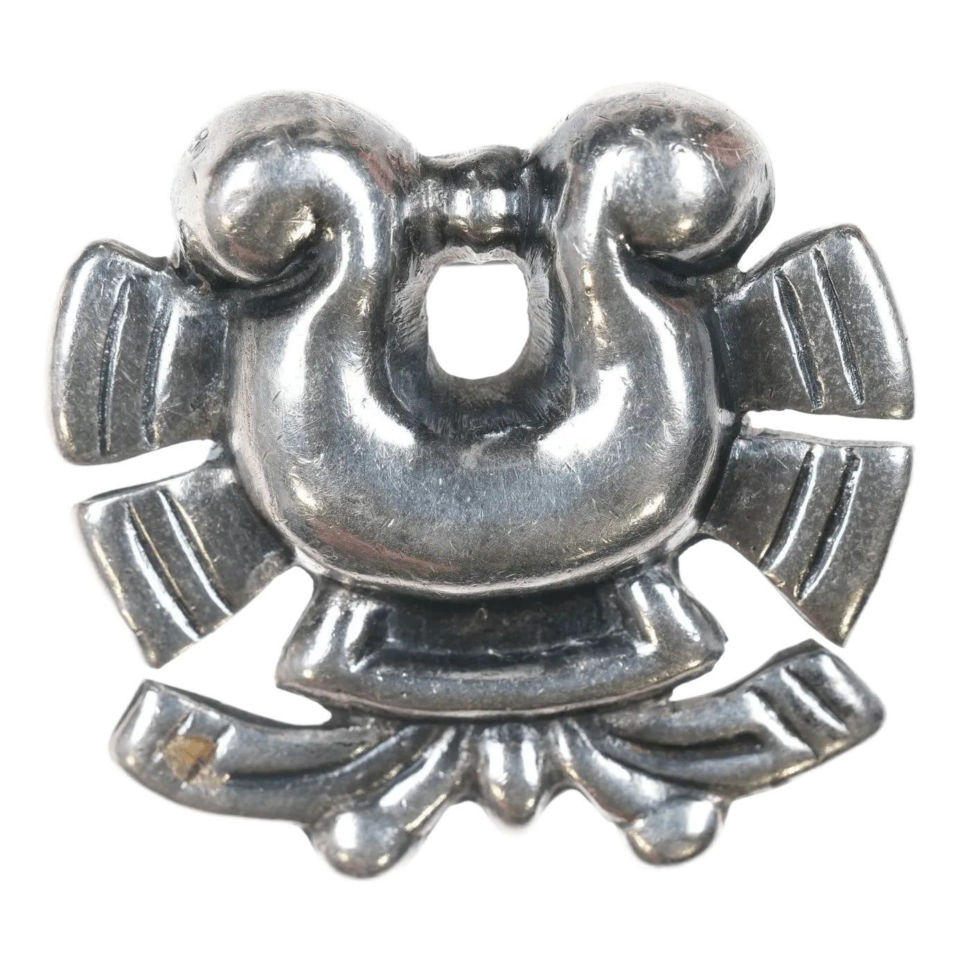 William Spratling sterling Aztec pin | Chairish