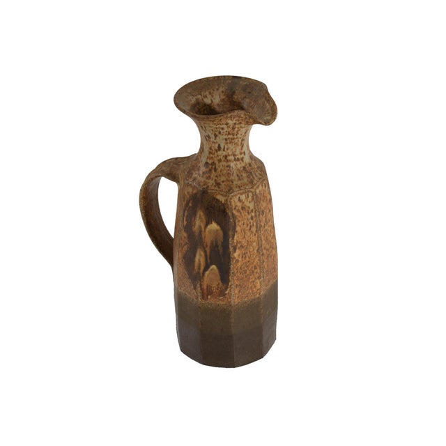 Robert Woo Signed Studio Pottery Pitcher | Chairish