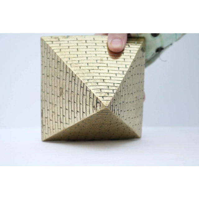 Late 20th Century Large Brass Pyramid | Chairish