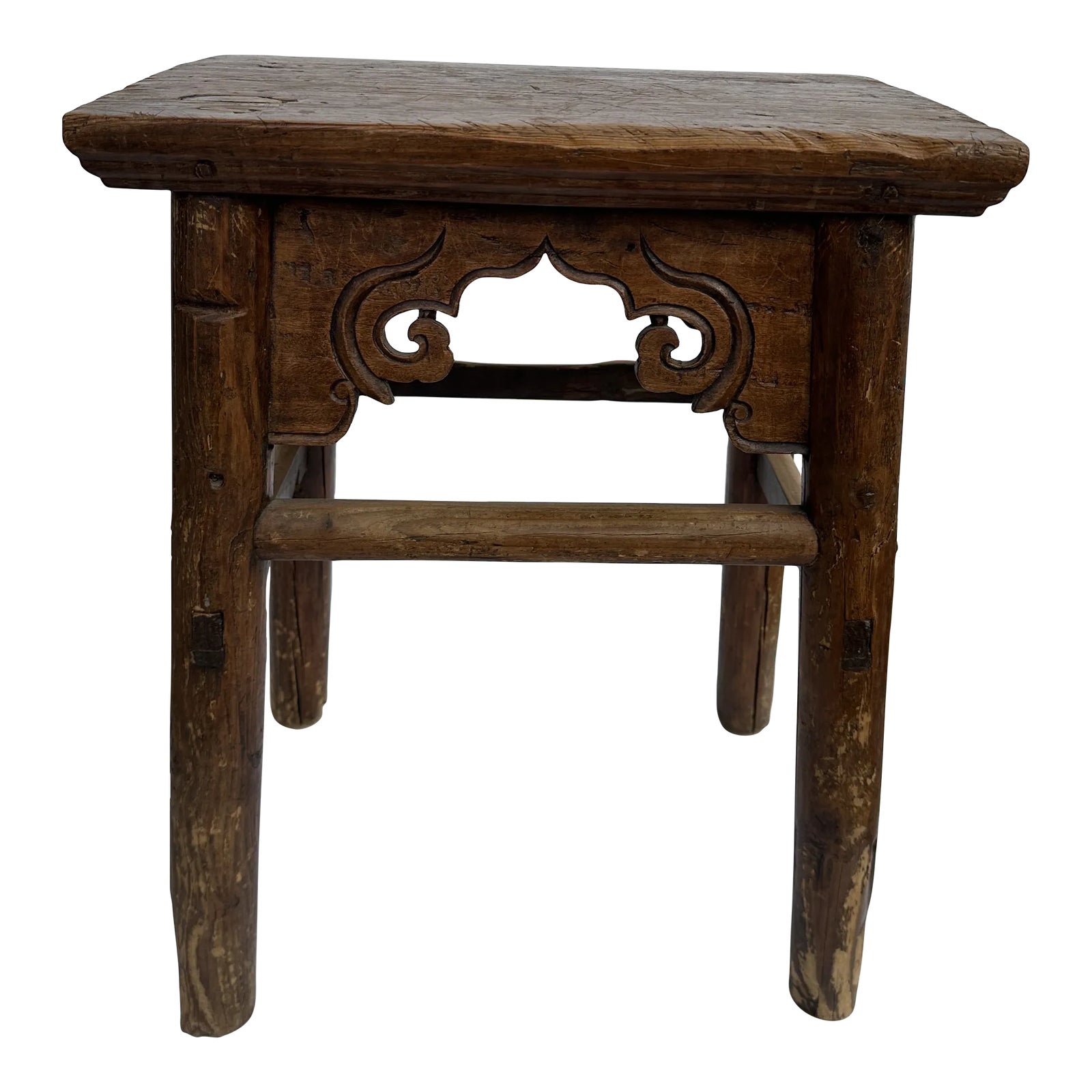 Antique Chinese Provincial Stool | Chairish