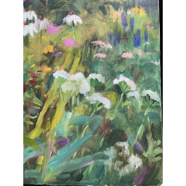 Original Impressionist Style Acrylic Flower Garden Painting - Unframed ...