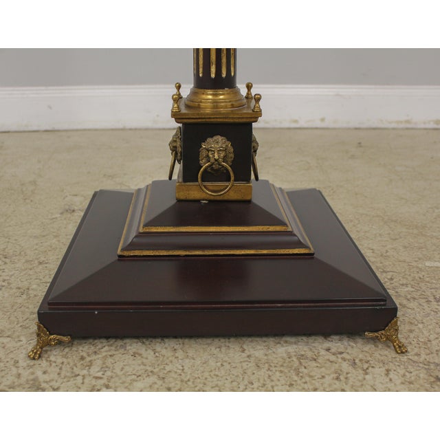 Maitland Smith Classical Column Mahogany Floor Lamp | Chairish