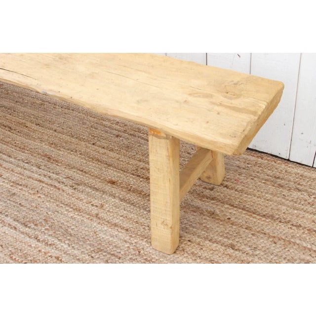 Reclaimed Wood Joint Bench | Chairish
