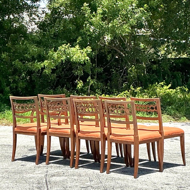 Vintage Regency Ring Back Dining Chairs - Set of 8 | Chairish