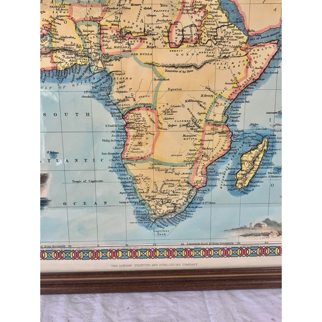 Vintage Framed African Map | Chairish