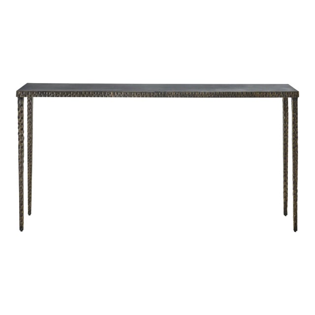 Contemporary Minimalist Metal Console Table | Chairish