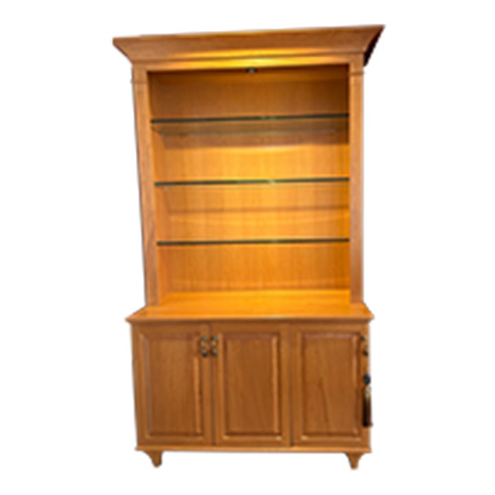 Custom - Made Maple Display Cabinet | Chairish