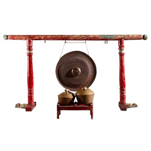 Indonesian Traditional Gong and Bonang, 1800s, Set of 2 | Chairish
