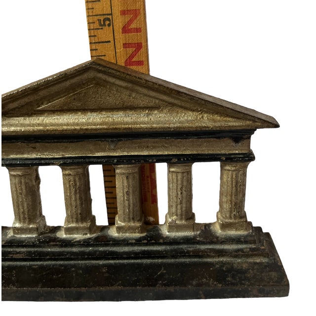 Antique Cast Iron Greek Parthenon Classical Columns Temple Bookends- a ...