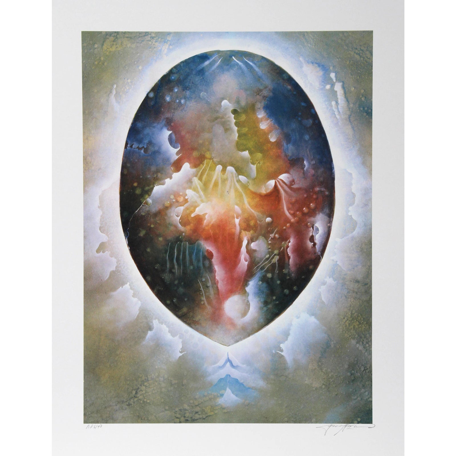 Isaac Abrams, the Cosmic Egg, Lithograph | Chairish