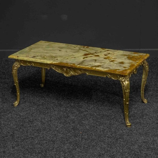 Onyx Topped Coffee Table | Chairish