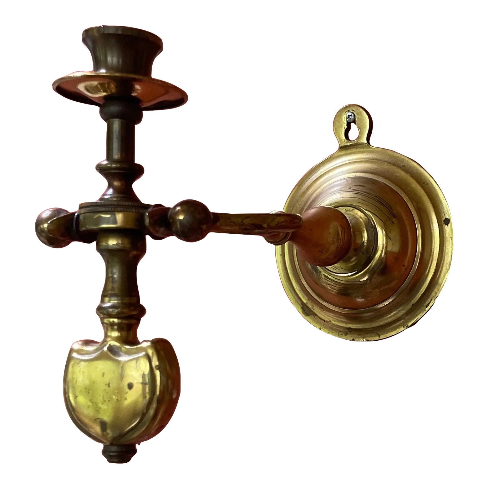 1884 Brass Ship’s Candle Sconce | Chairish