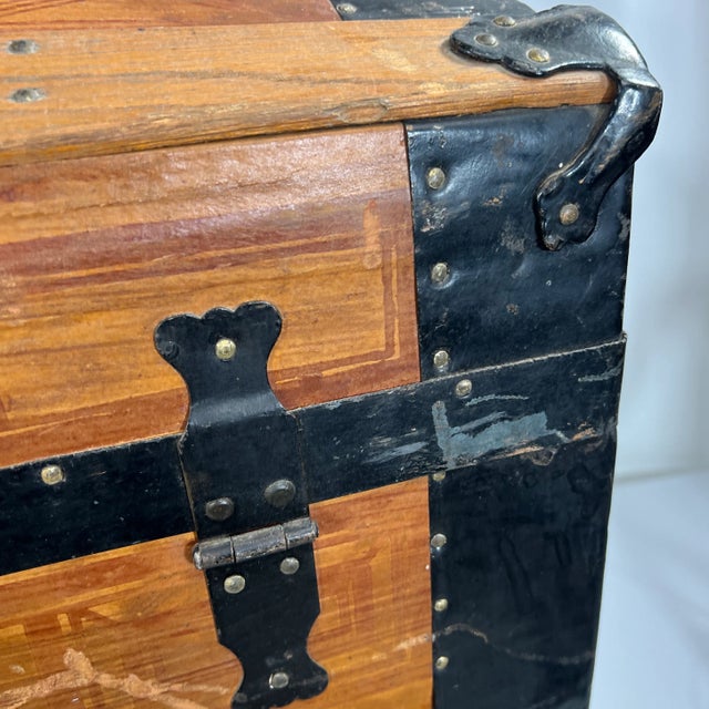 Antique 1800's Dome Top Steamer Trunk | Chairish