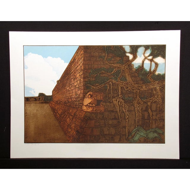 Dean Meeker "Ball Court #2" Hand Signed Numbered Intaglio Art ...