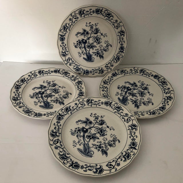 Vintage Blue & White Double Phoenix Ironstone Ming Tree Dinner Plates S ...