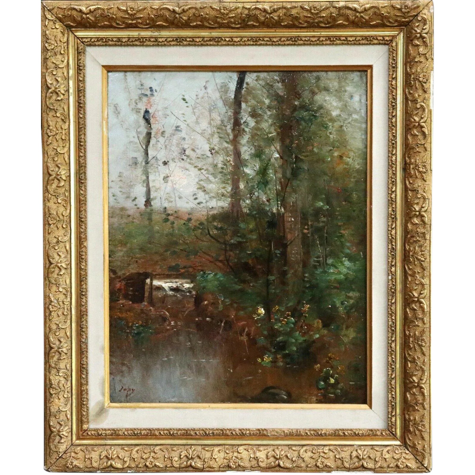 The Stream Oil Painting, Louis Aimé Japy 1840–1916 Listed French Artist ...