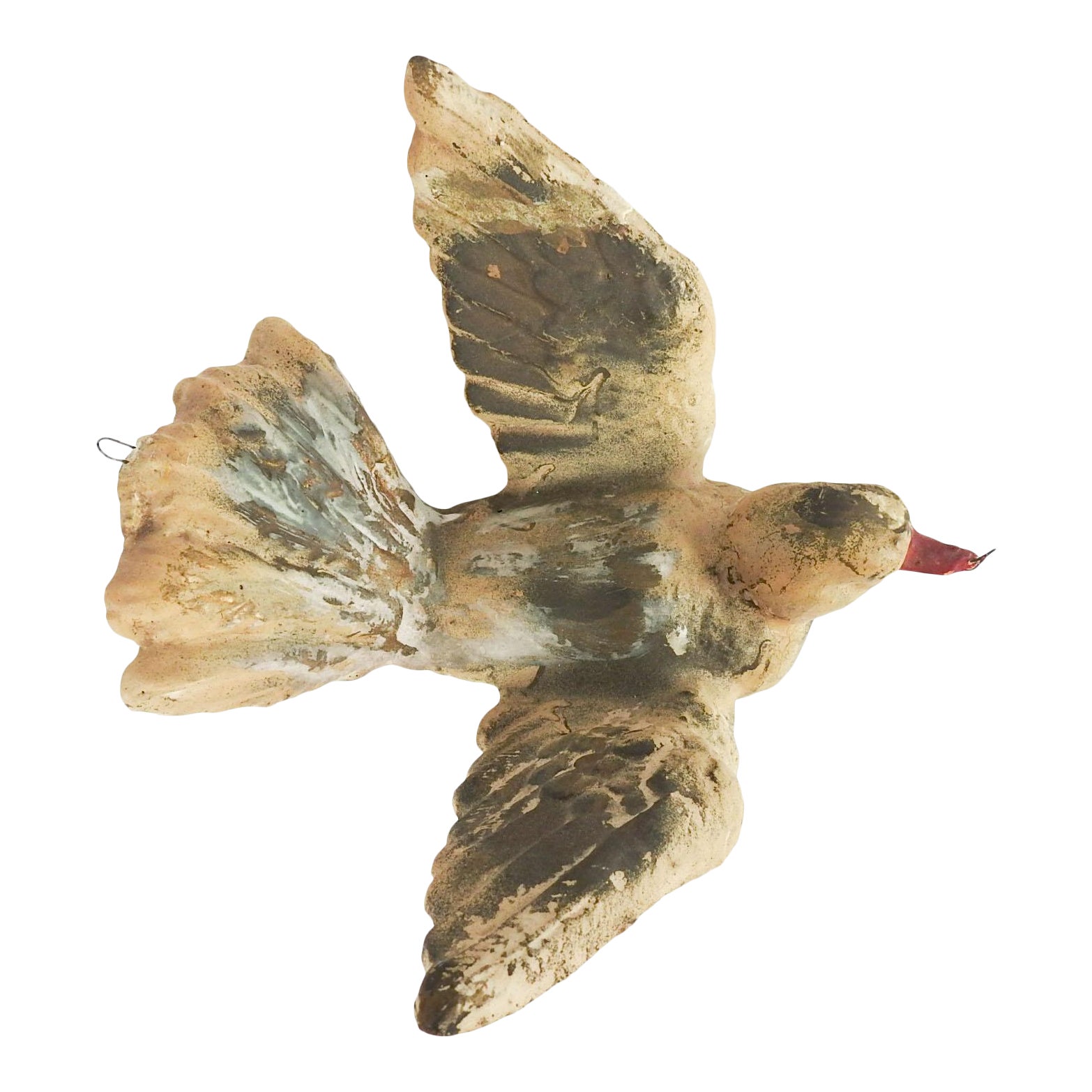 Large Antique Flying Dove Ornament | Chairish