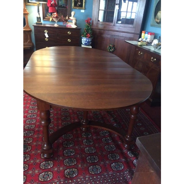 Vintage Dining Table, Round Table, Cherry Dining Table | Chairish